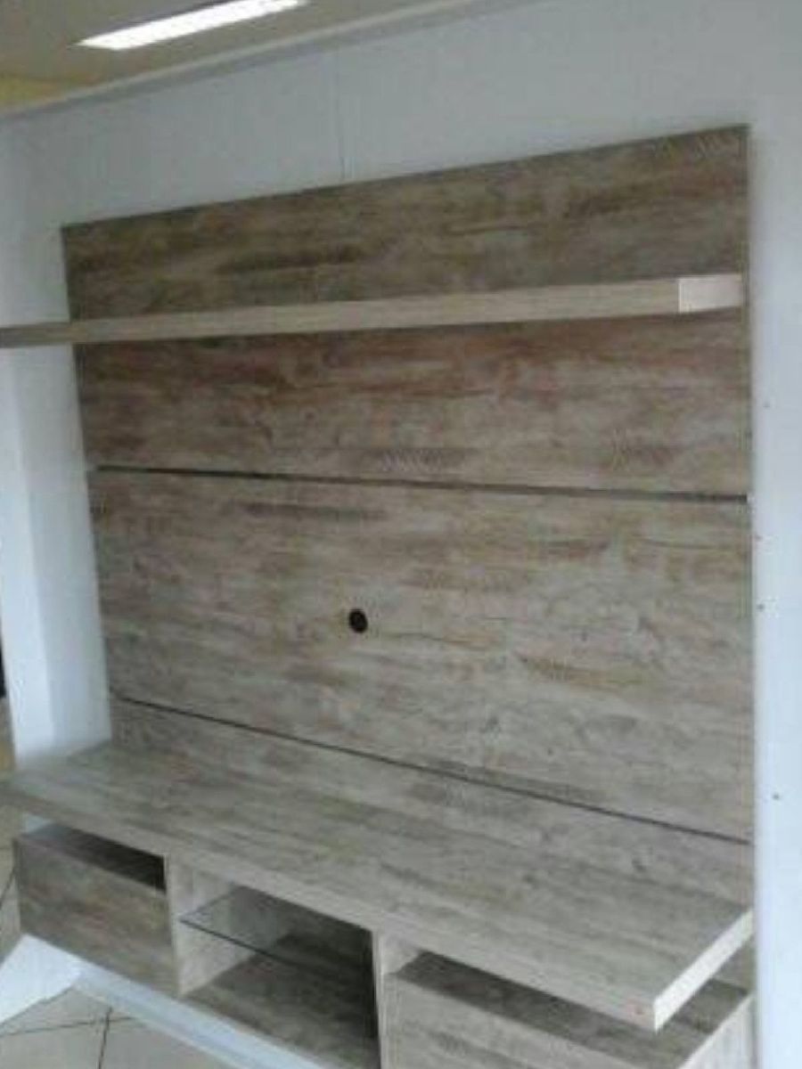 Raque com Painel | Rack Madeira Usado 82274694 | enjoei