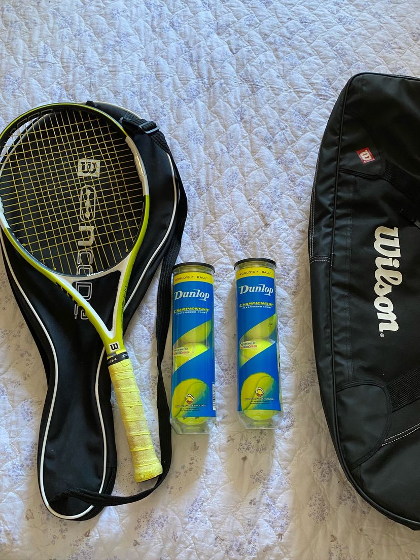 Raquete de Tênis Wilson Ncode Npro Surge Midplus 4 3/8 L3 + Raqueteira Wilson + 2 Kit de 3 ...