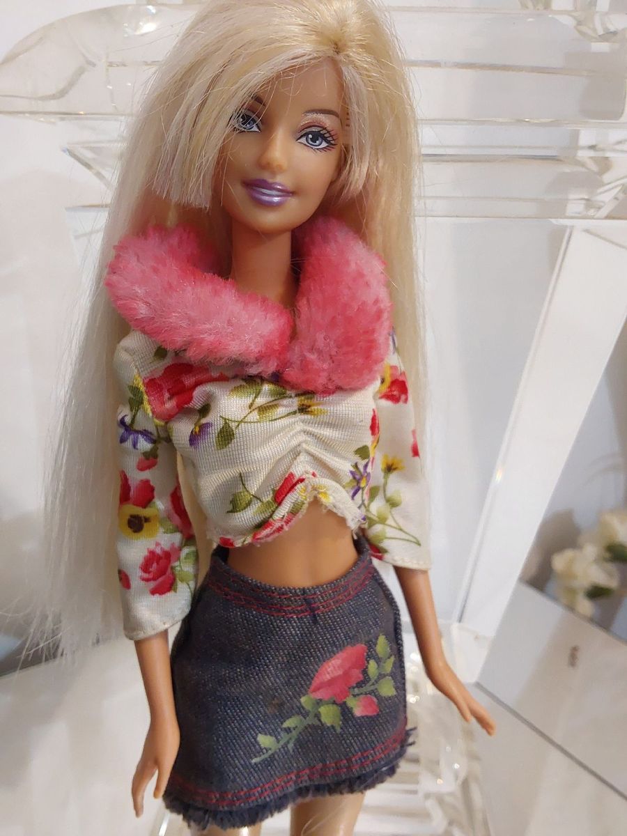(raríssima) Barbie Really Rosy Fashion 2003 | Brinquedo Barbie Usado ...