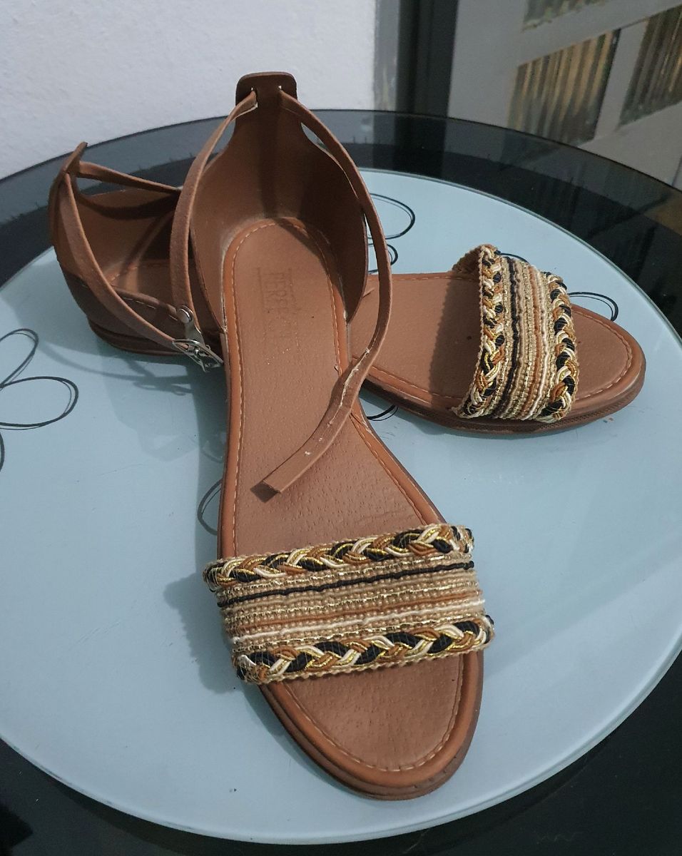 Rasteirinha Dourada | Rasteira Feminina Perfecta Usado 47594271 | enjoei