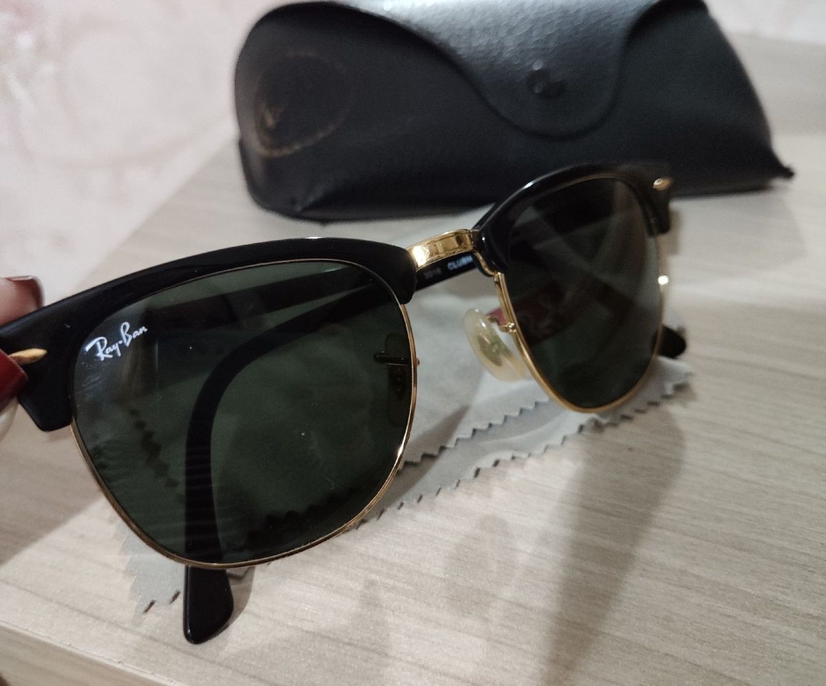 Ray-ban Clubmaster Clássico Original | Óculos Feminino Ray Ban Usado ...