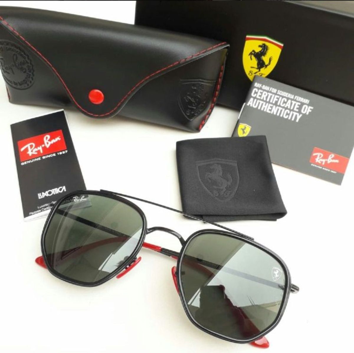 Ray Ban Rb3748m Scuderia Ferrari Collection Óculos de Sol Masculino ...