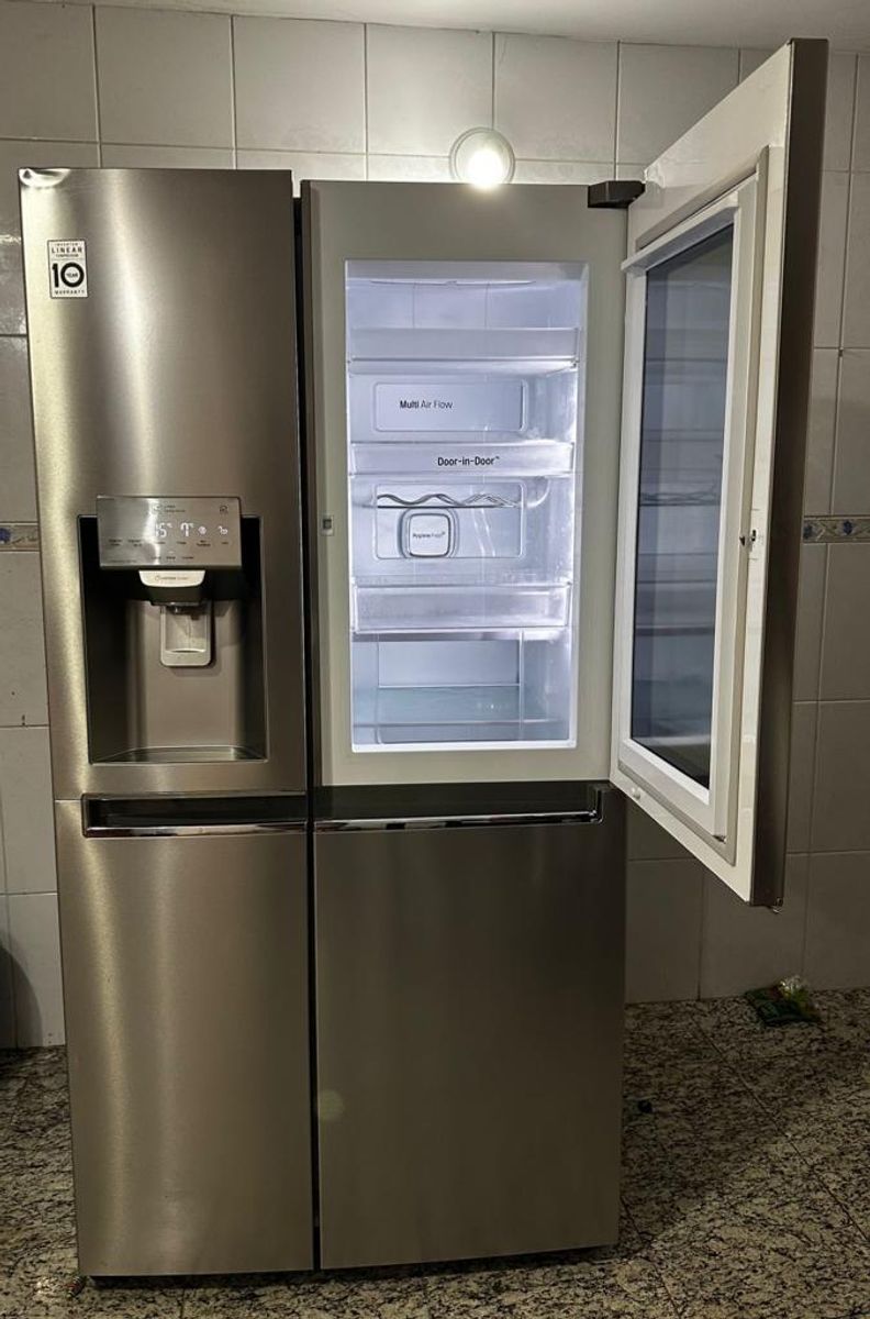 Refrigerador Geladeira Sidebyside Inox Dor-in-dor Lg Seminova ...