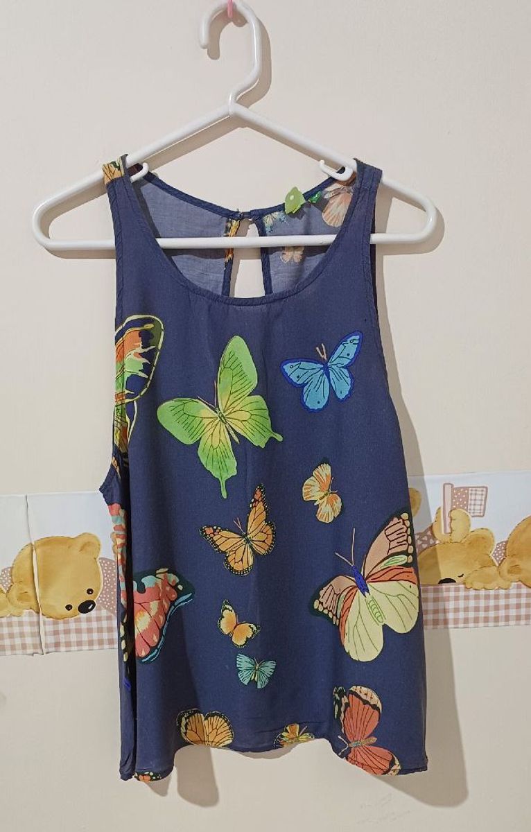 Regata Farm Borboletas P | Blusa Feminina Farm Usado 85530719 | enjoei