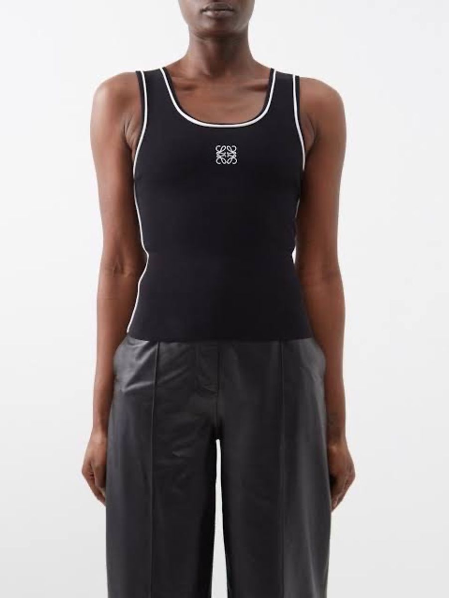 Regata Loewe Branca e Prata | Blusa Feminina Loewe Nunca Usado 85384449 ...
