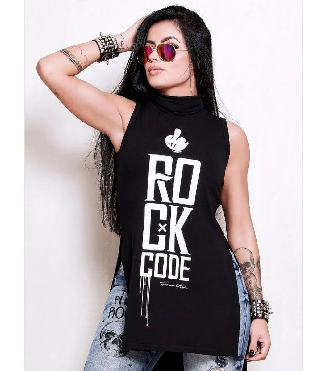 Regatão Rock Code | Blusa Feminina Rock Code Usado 113941192 | enjoei