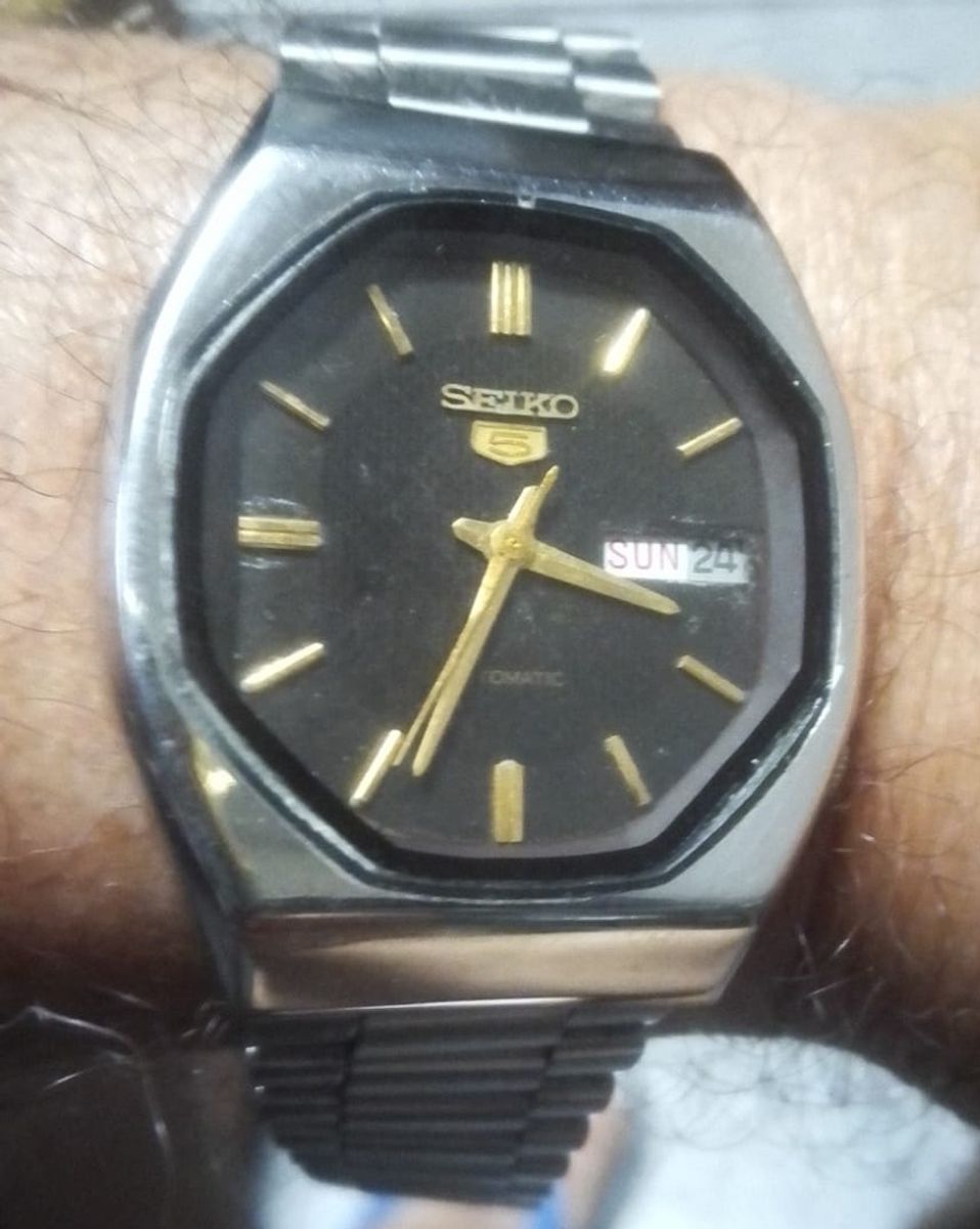 Relógio Automático Unissex Vintage Seiko 5 Cal. 6309 Número de Série ...