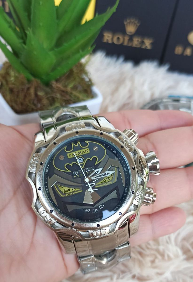 Relógio Batman Masculino Invicta Reserve Venom Prata Cromado Hybrid ...