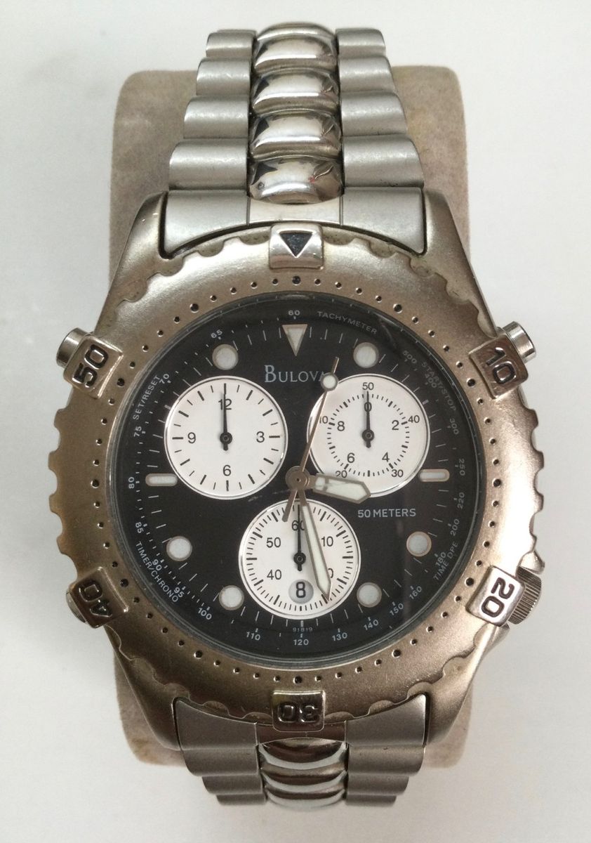 Relógio Bulova Cronograph, Calendar, Wr 50m; Original; Pouco Uso, em ...