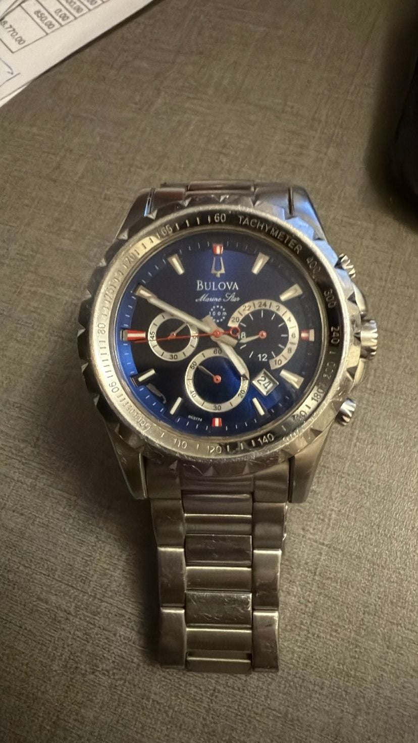 Relógio Bulova Marine Star 96b174 | Relógio Masculino Bulova Usado ...