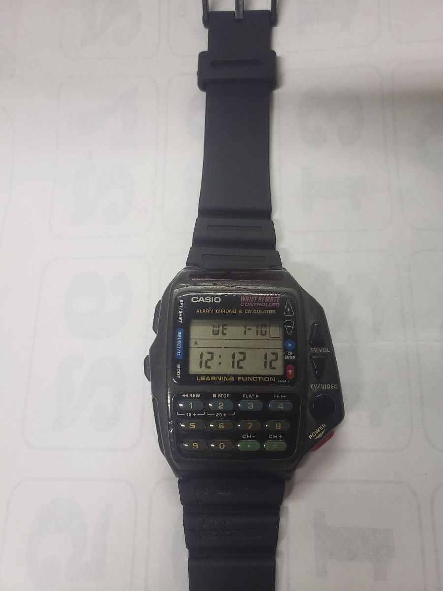 Relógio Casio Cmd-40 Controle Remoto Tv Calculadora Raridade Pulseira N ...