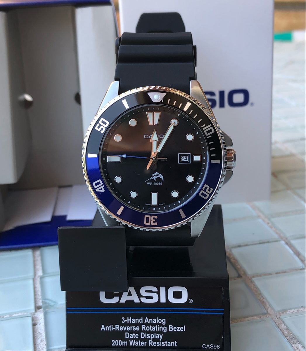 Relógio Casio Duro Mdv 106-b Batman | Relógio Masculino Casio Usado ...