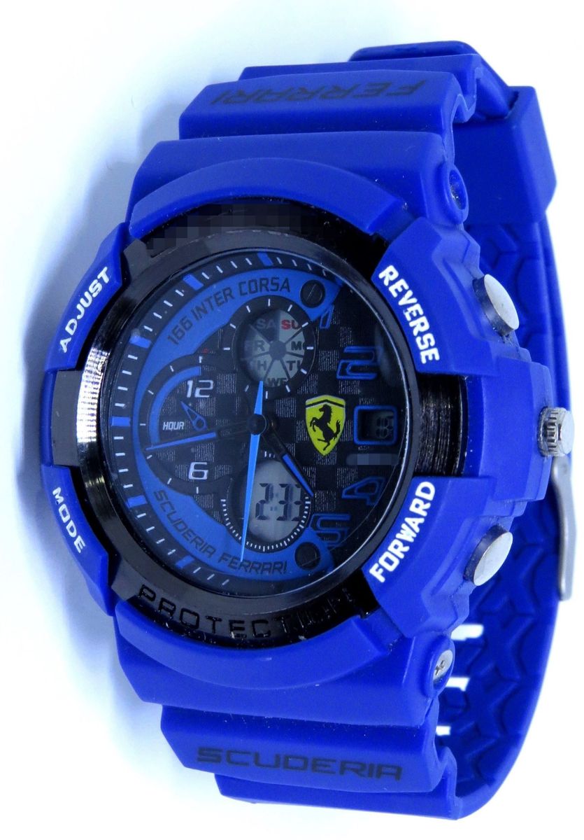 Relógio Casio G-shock Ferrari Azul Na Caixa Top de Linha | Relógio ...