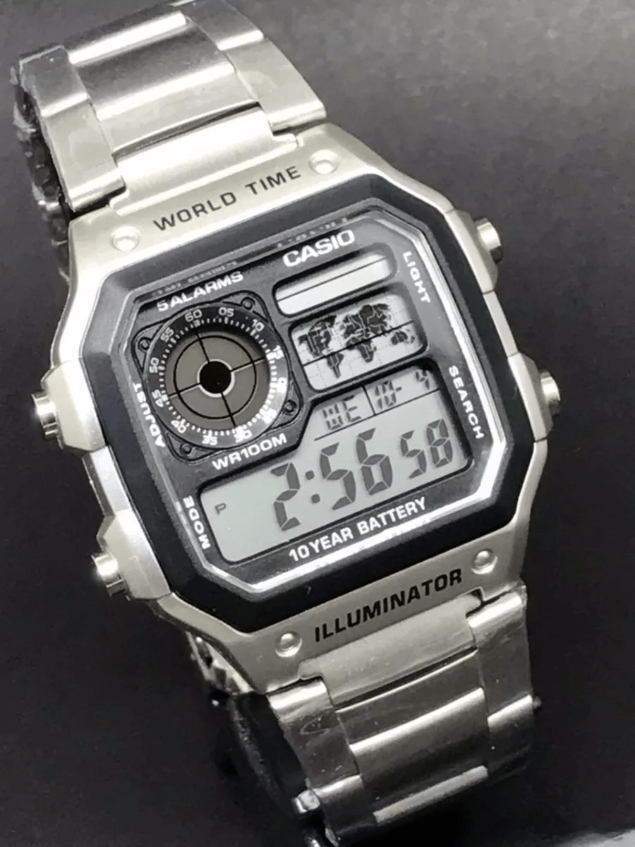 Relogio Casio Original Ae1200 Mapa Mundi 5 Alarme | Relógio Masculino ...