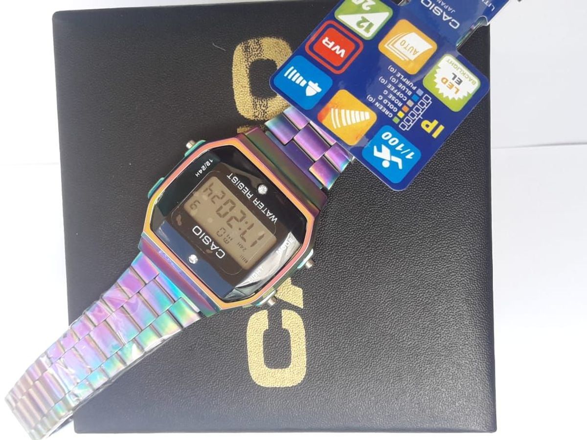 Relogio Casio Original Retro A156 Diamante + Certificado | Relógio ...