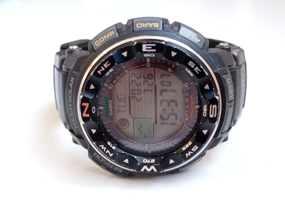 Relógio Casio Pro Trek Prg-250 Raríssimo de Ser Encontrado. | Relógio ...