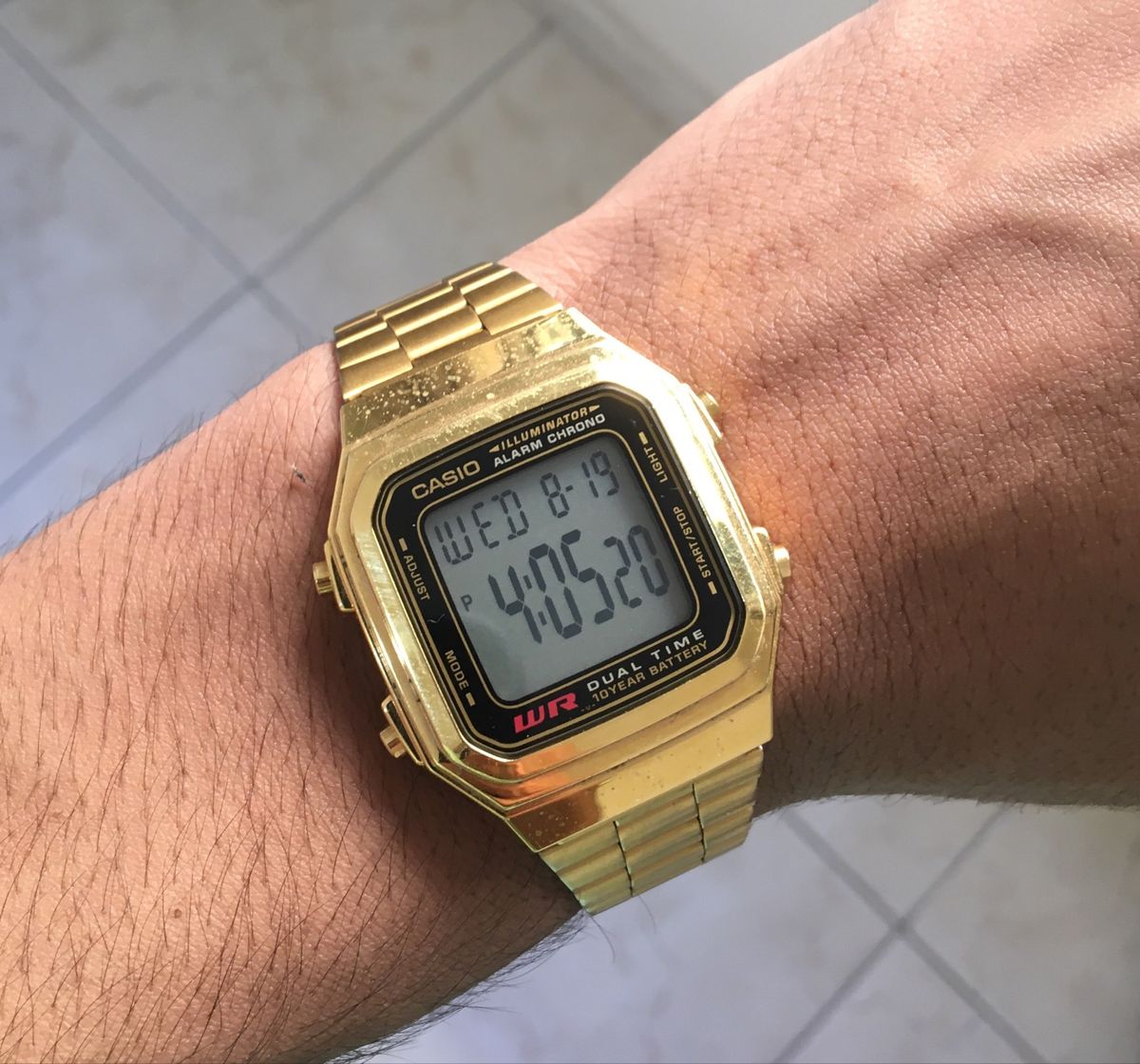 Relógio Casio Vintage Original Dourado | Relógio Masculino Casio Usado ...