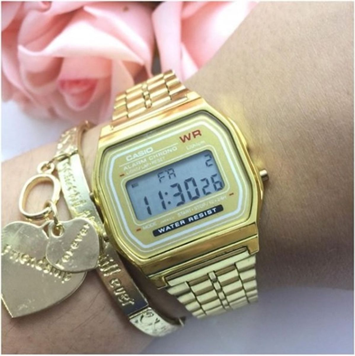 Relogio Casio Wr Digital Dourado Vintage A168wegm-9df Retro | Relógio ...