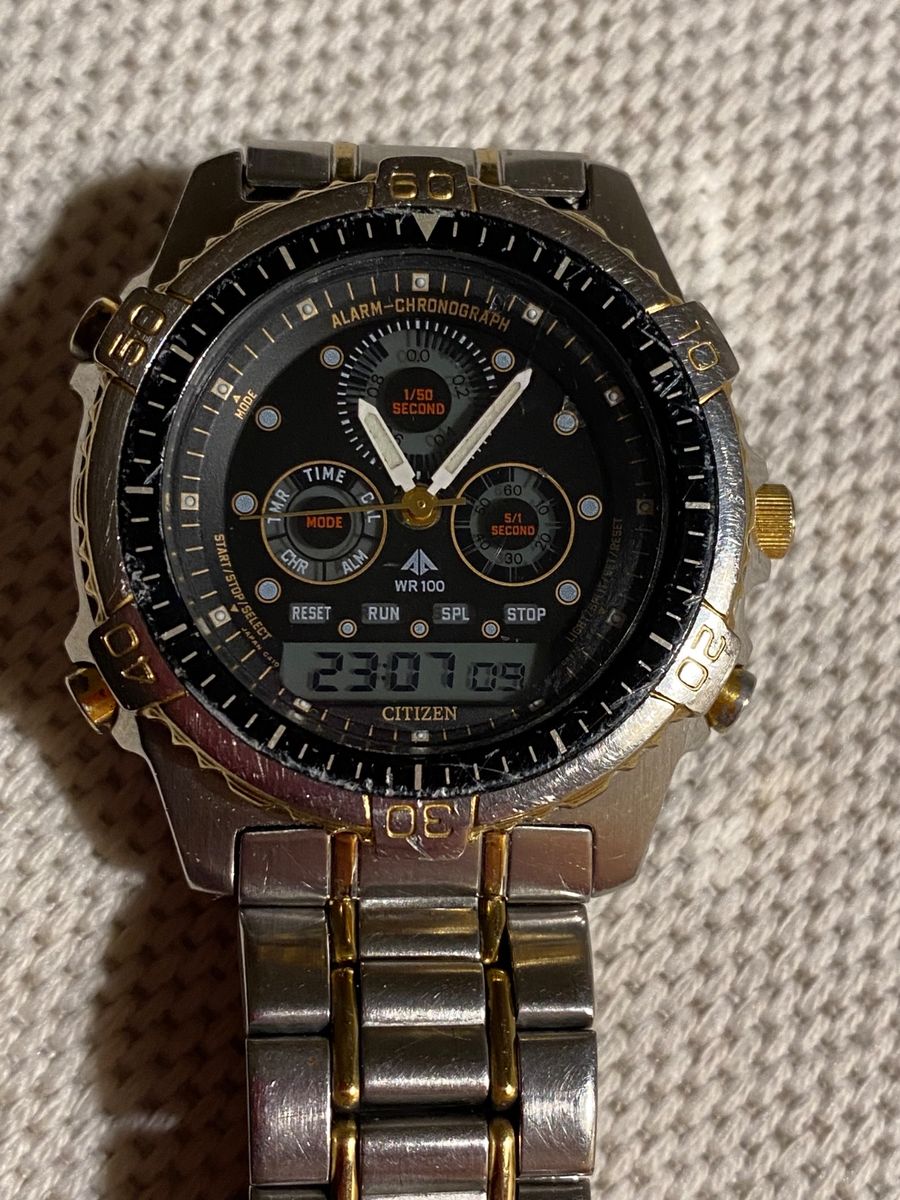 Relogio Citizen Combo C410 Série Ouro Funciona Tudo | Relógio Masculino ...