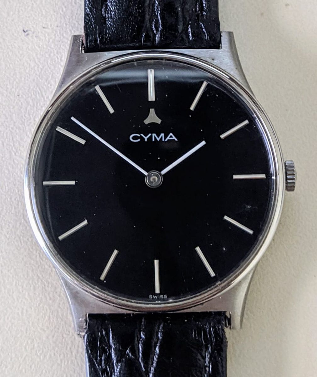 Relógio Cyma Analógico - New Vintage Mão Mecânica Enrolamento Suíço ...