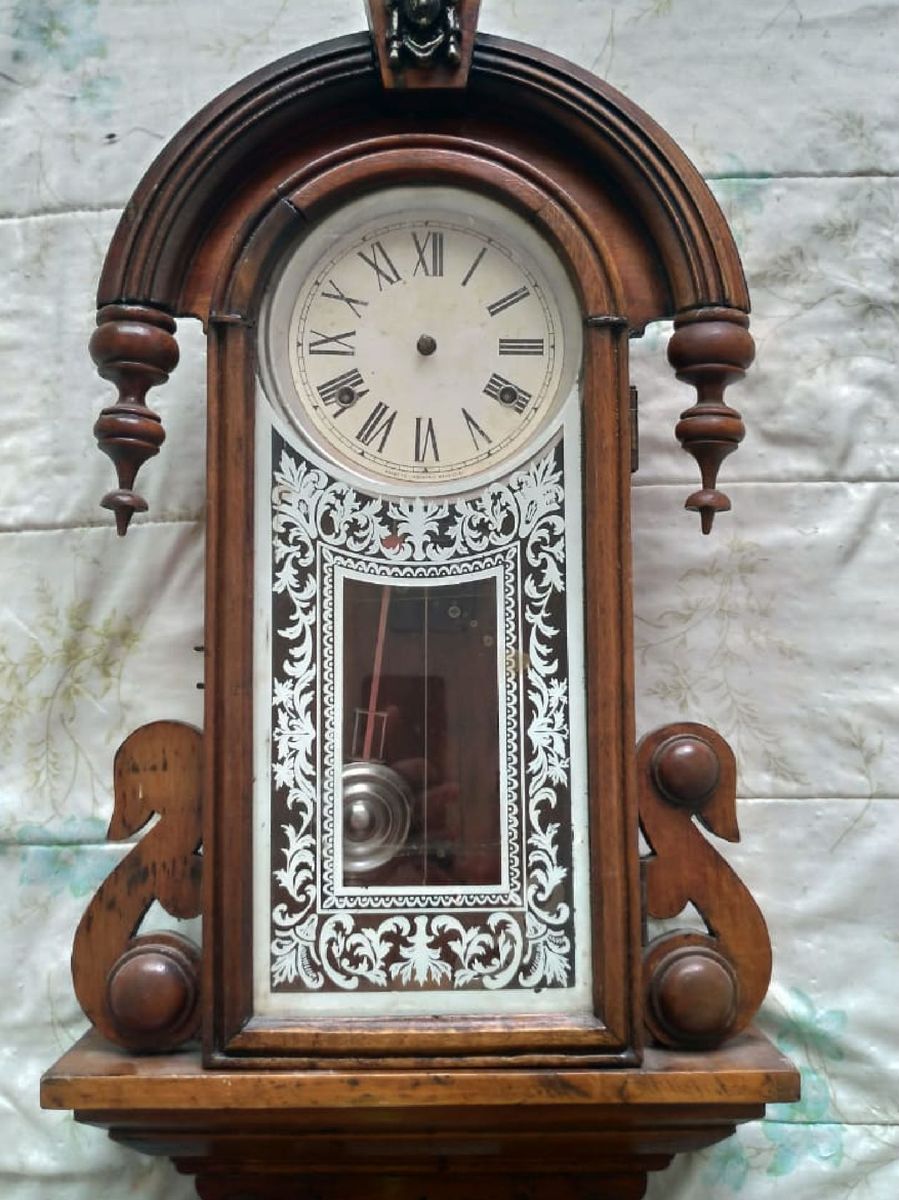 Relógio de Parede, com Pêndulo , Antigo, Relíquia! | Móvel de ...