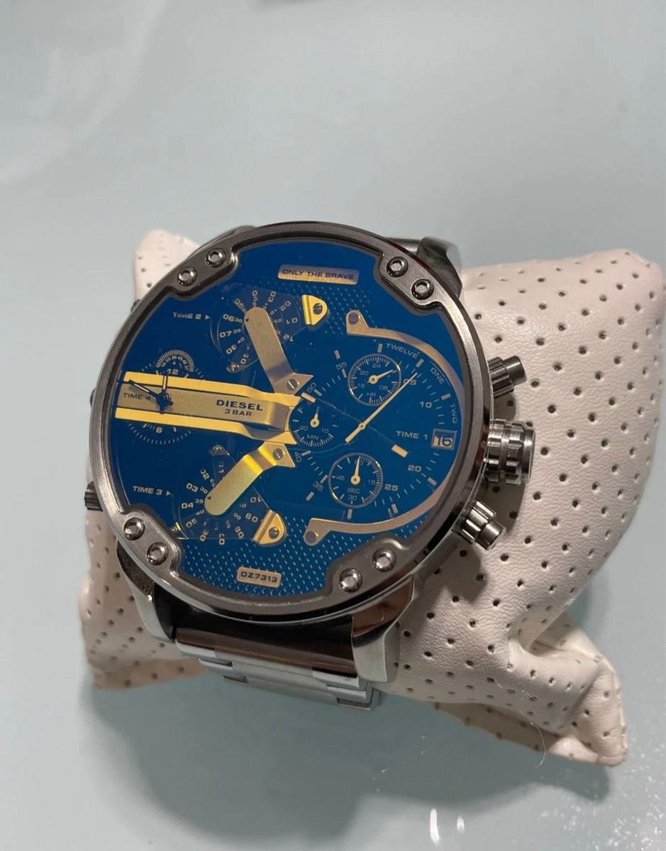 Relógio Diesel 3 Bar Dz7313 Azul Original | Relógio Masculino Diesel ...