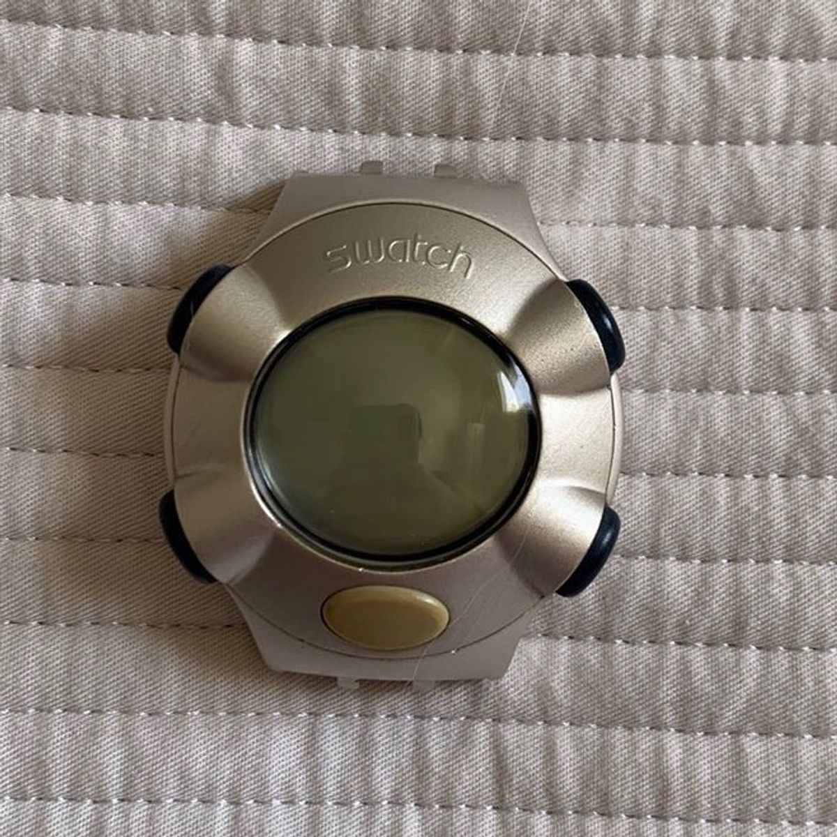 Relógio Digital Vintage Swatch Beat Aluminium Prata Estilo Art Noveau ...