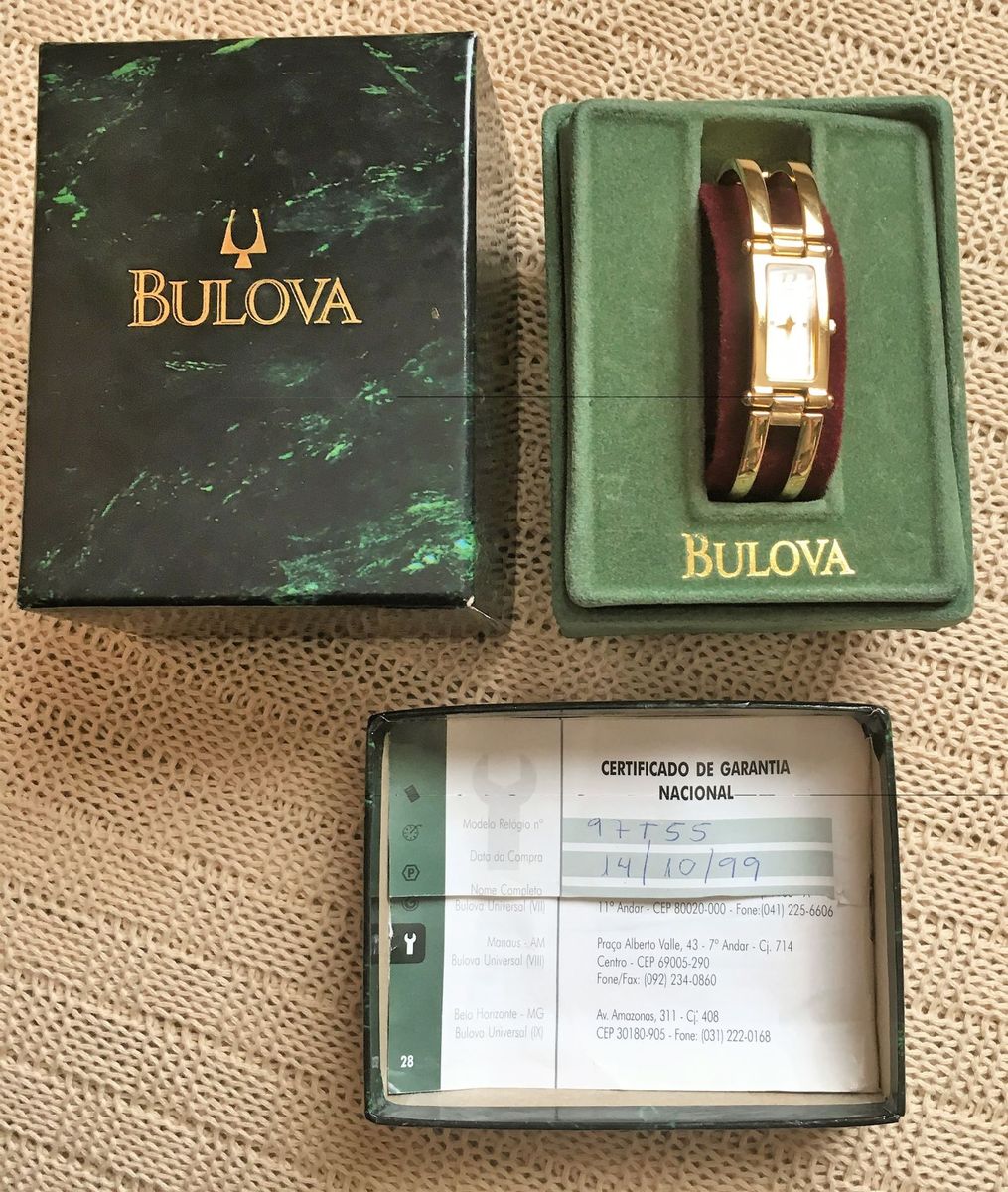 Relogio Feminino Bulova Quartz Dourado | Relógio Feminino Bulova Novo ...