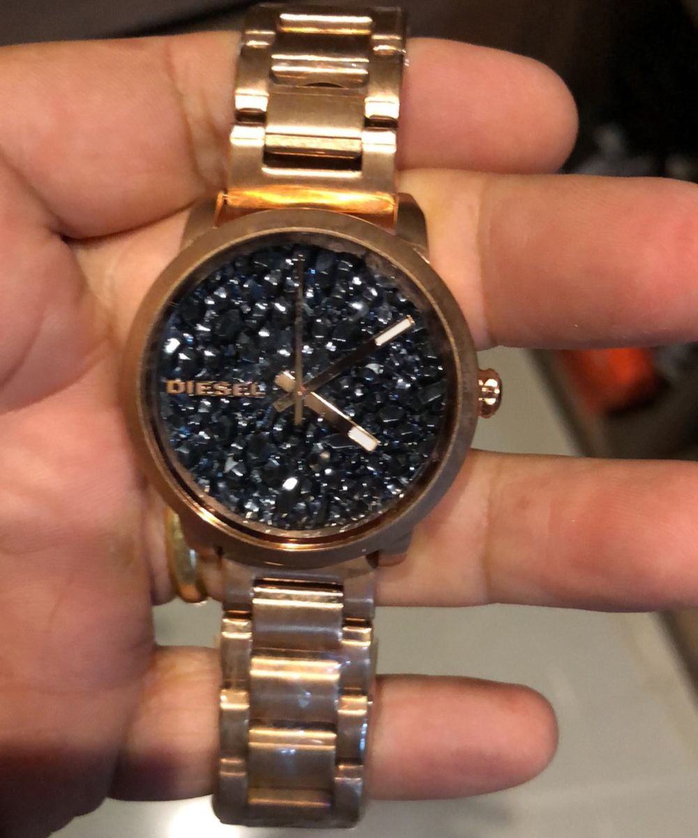 Relógio Feminino Diesel Rose com Pedras | Relógio Feminino Diesel Nunca ...