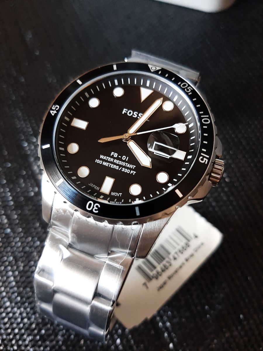 Relógio Fossil Masculino Fs5652 Prata Original | Relógio Masculino ...