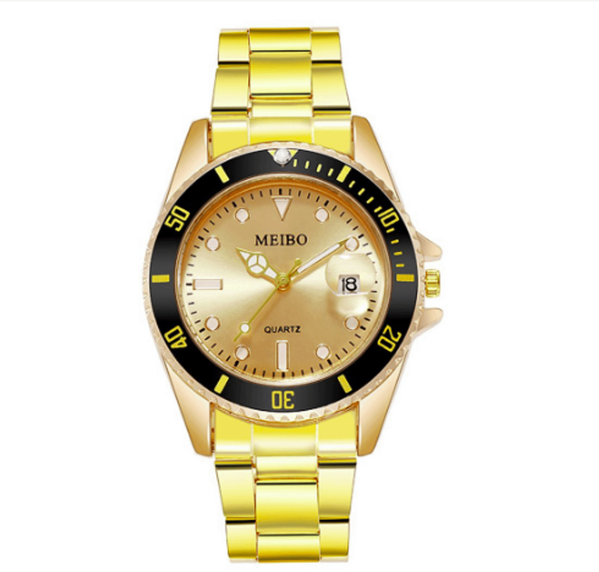 Relógio Masculino Meibo Dourado-dourado | Relógio Masculino Meibo Nunca ...