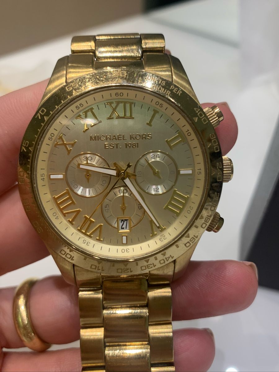 Relogio Michael Kors Dourado | Relógio Feminino Michael Kors Usado ...