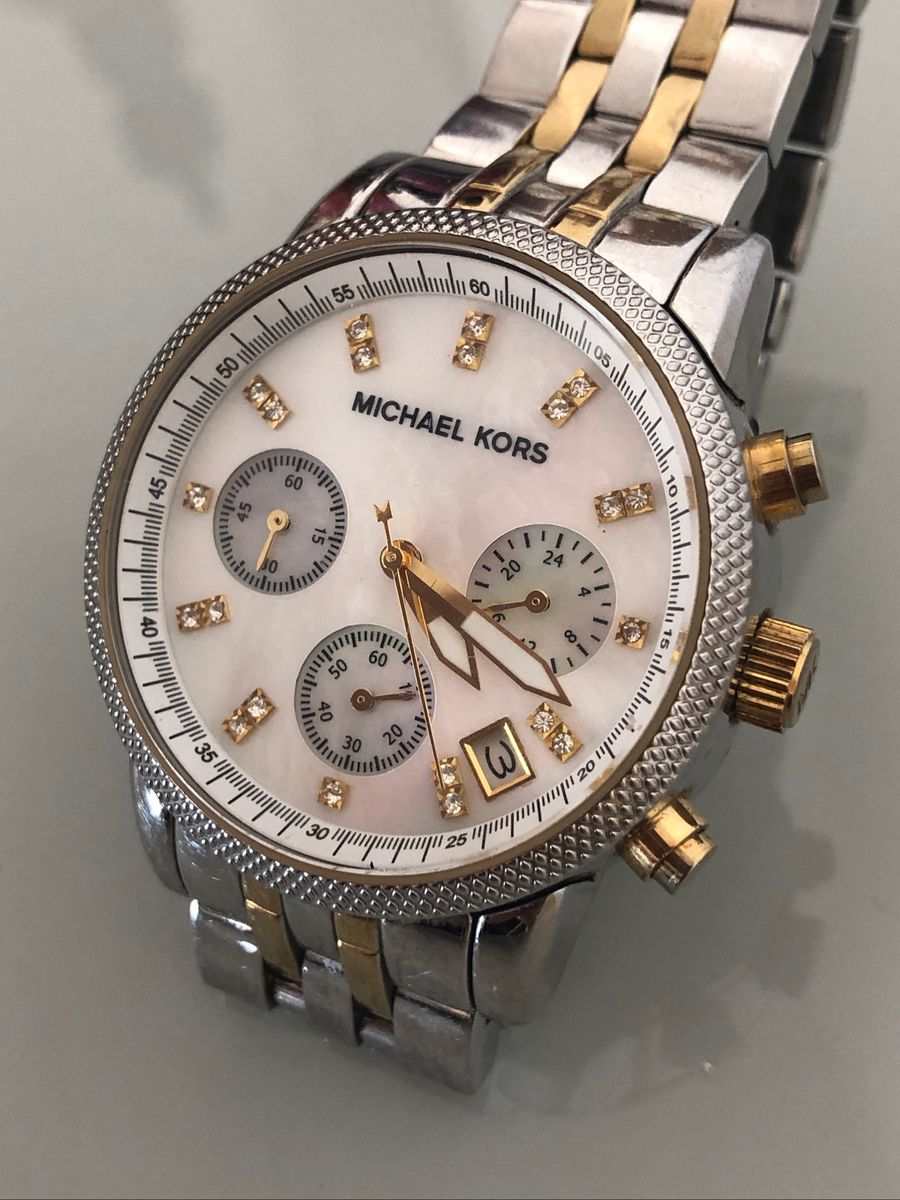 Relógio Mk Pedras Original | Relógio Feminino Michael Kors Usado ...