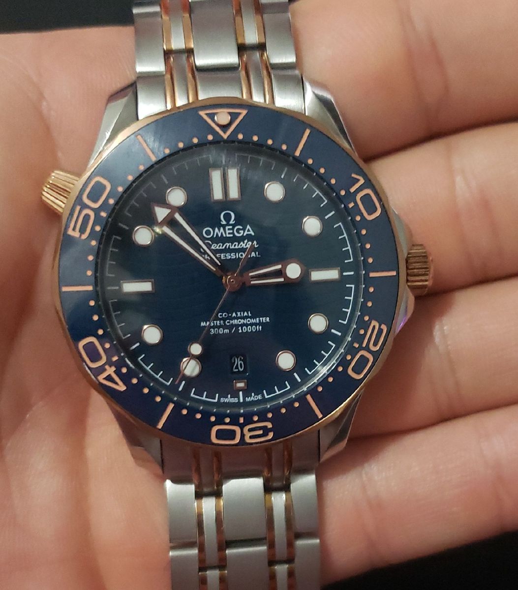 Relógio Omega Seamaster Blue Rose Automático | Relógio Masculino Omega ...