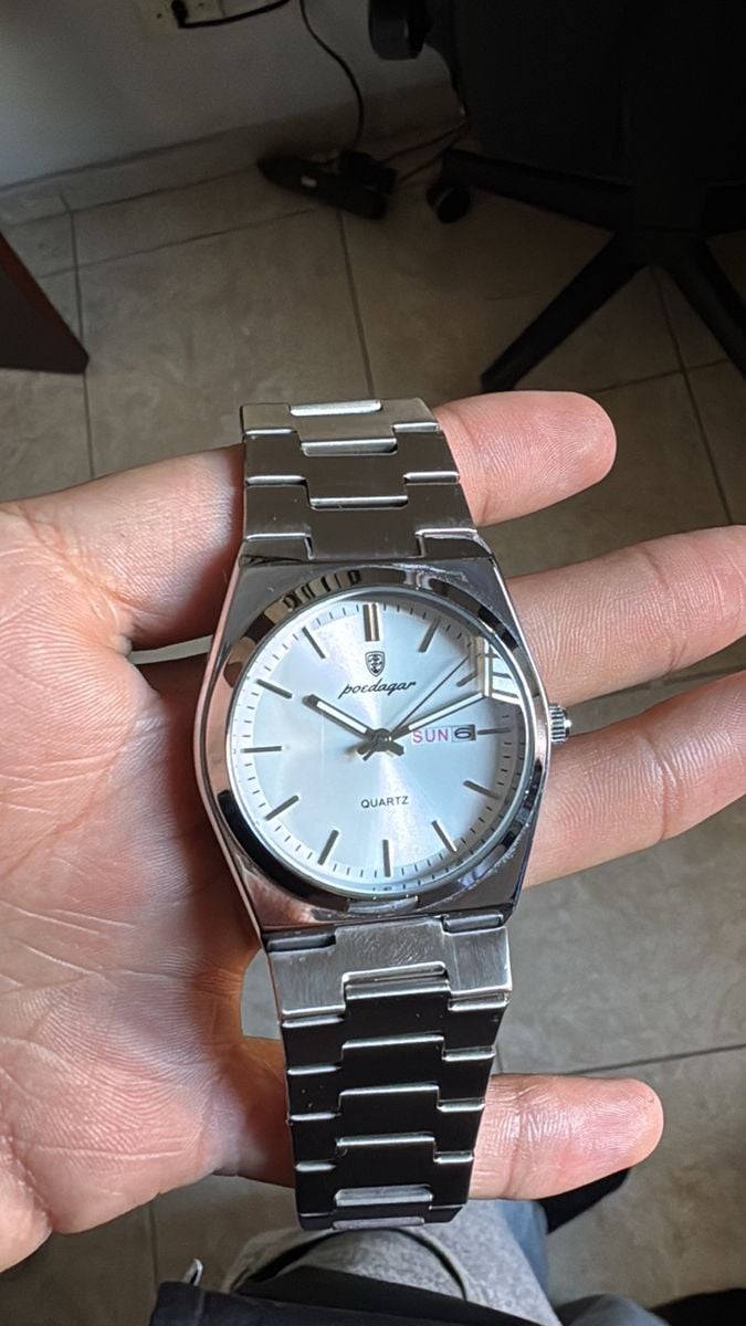 Relógio Poedagar Quartz Prateado | Relógio Masculino Poedagar Usado ...