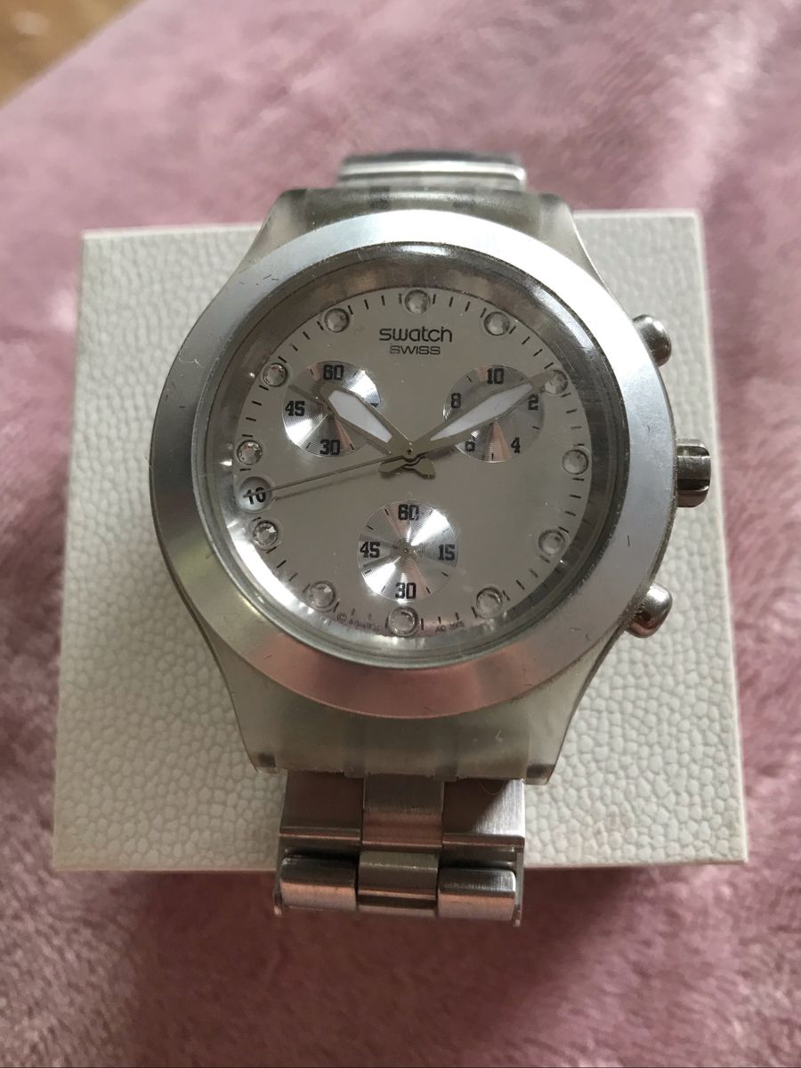 Relógio Prata Swatch | Relógio Feminino Swatch Usado 38148179 | enjoei