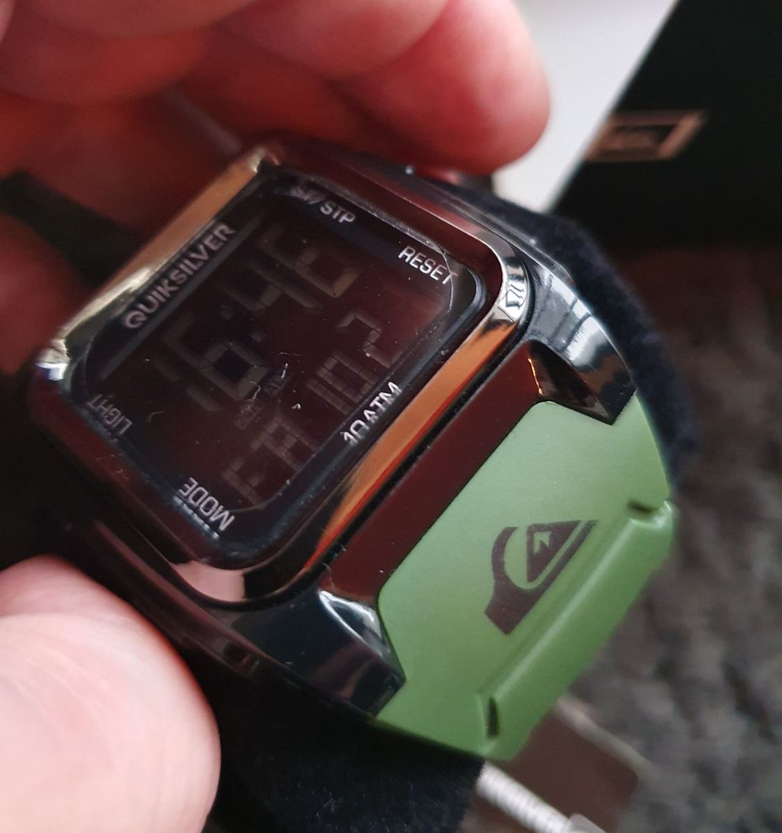 Relógio Quicksilver Original Digital Caixa Aço e Pulseira de Borracha ...