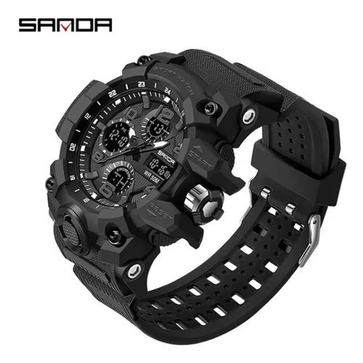 Relógio Sanda 6021 Militar Shock Tático | Relógio Masculino Sanda Nunca ...