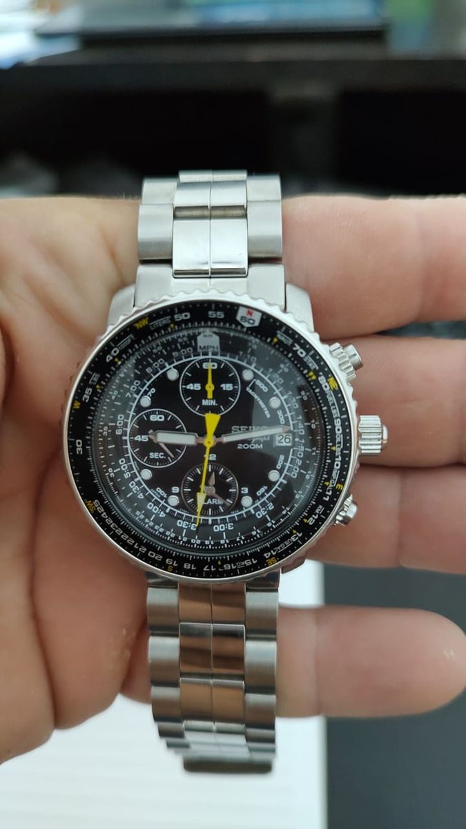 Relógio Seiko Flightmaster Sna411p1 | Relógio Masculino Seiko Usado ...