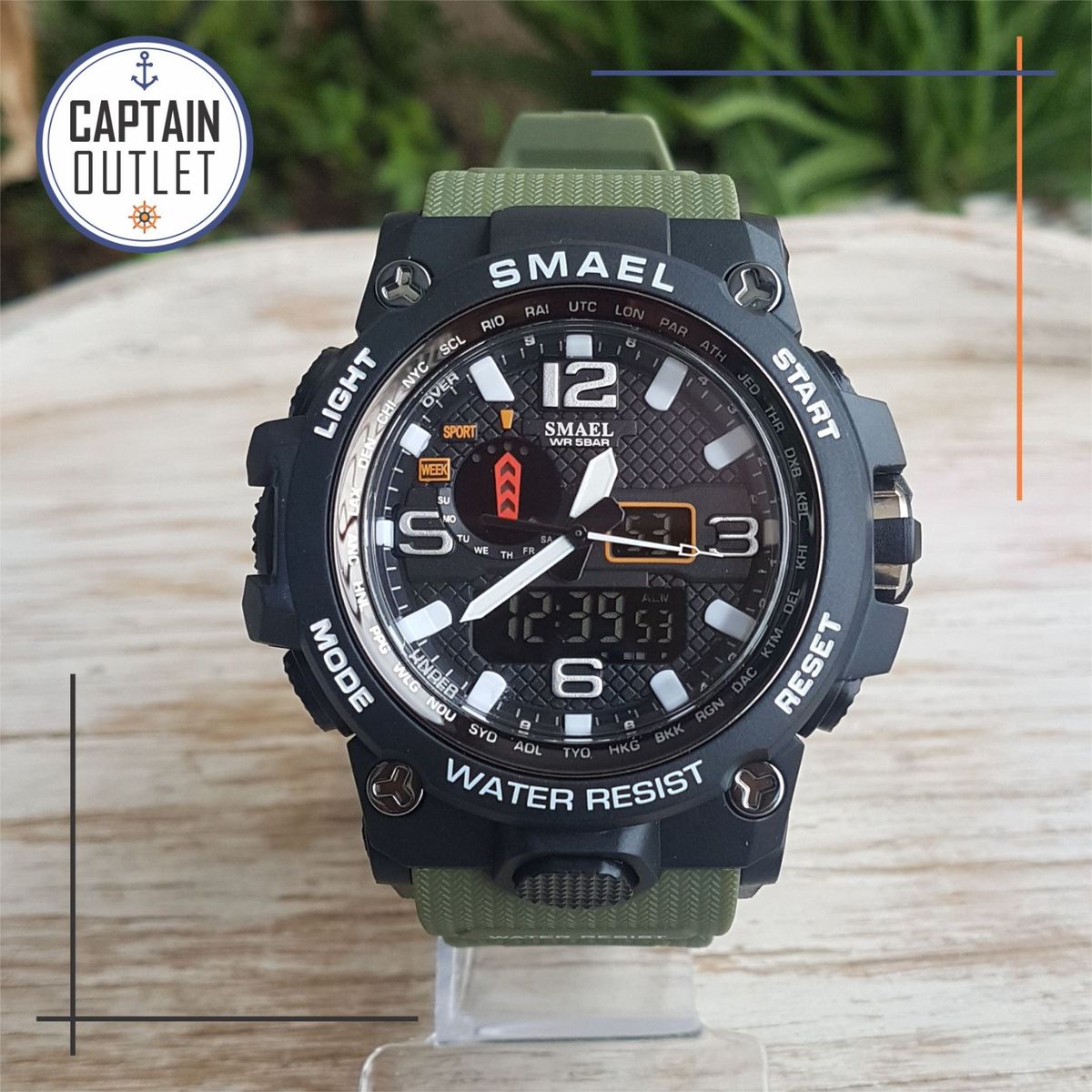 Relógio Smael 1545 Militar Original Masculino Esportivo Digital ...