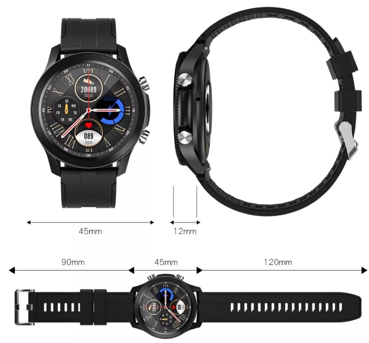 Relógio Smartwatch Redondo A10 Original Lançamento | Relógio Masculino ...