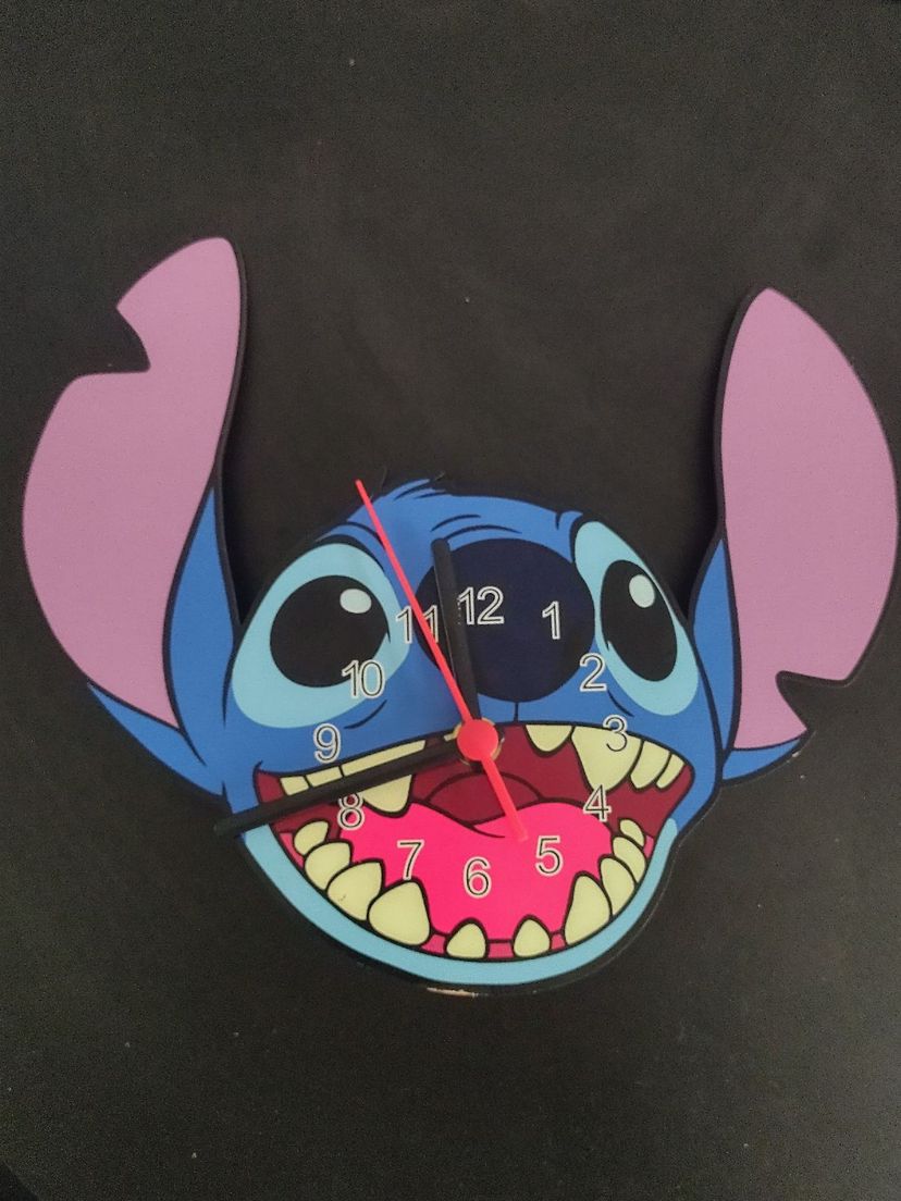 Relógio Stitch de Parede | Item de Decoração Johnic Anime Nunca Usado ...