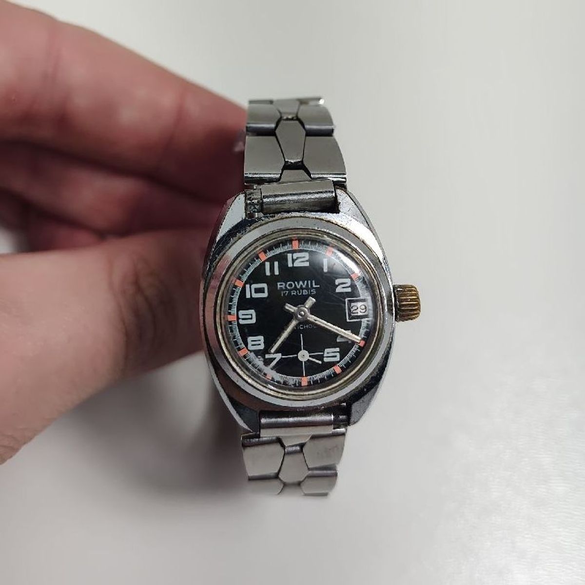 Relógio Suíço Rowil Automático 17 Jewels Estilo Militar | Relógio ...