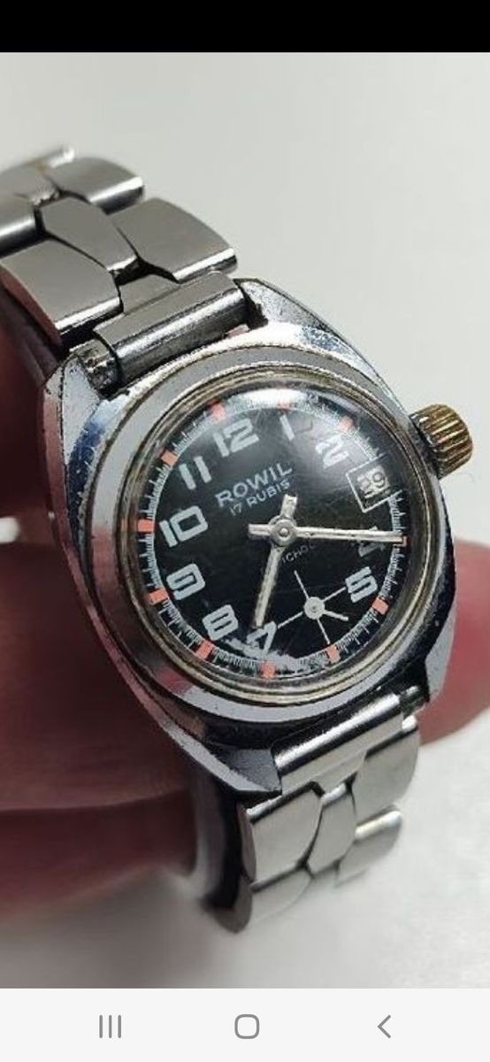 Relógio Suíço Rowil Automático 17 Jewels Estilo Militar | Relógio ...