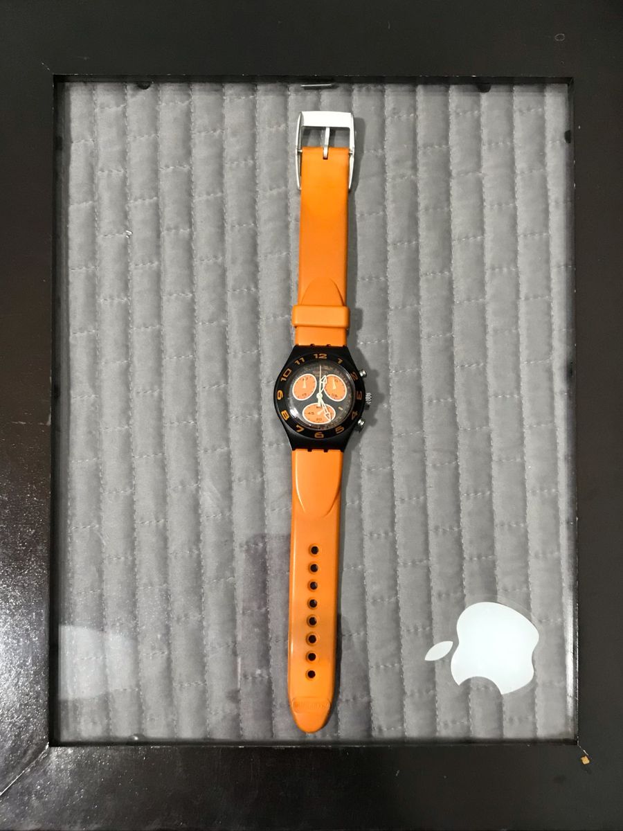 Relógio Swat com Bracelete Laranja | Relógio Masculino Swatch Usado ...