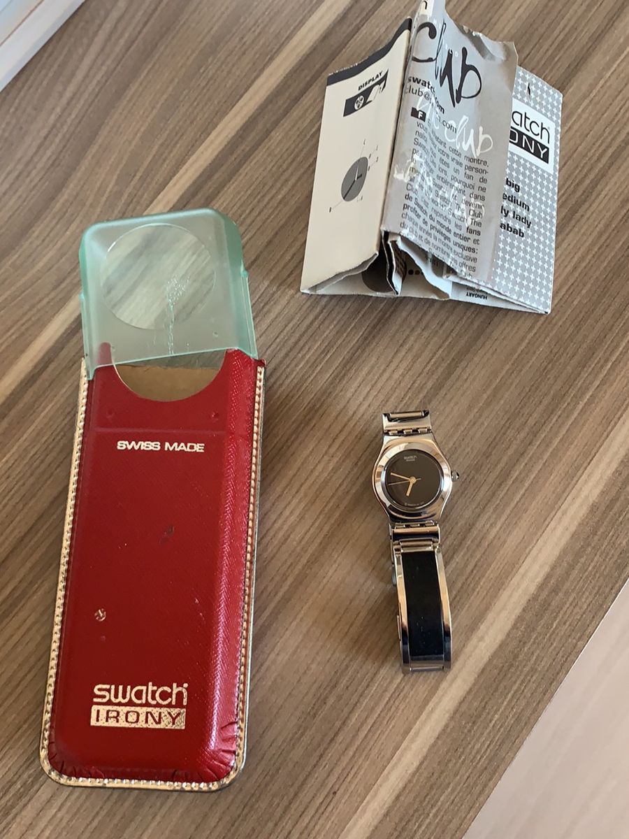 Relógio Swatch Preto e Prata Big Medium Lady Lady Nabab | Relógio ...