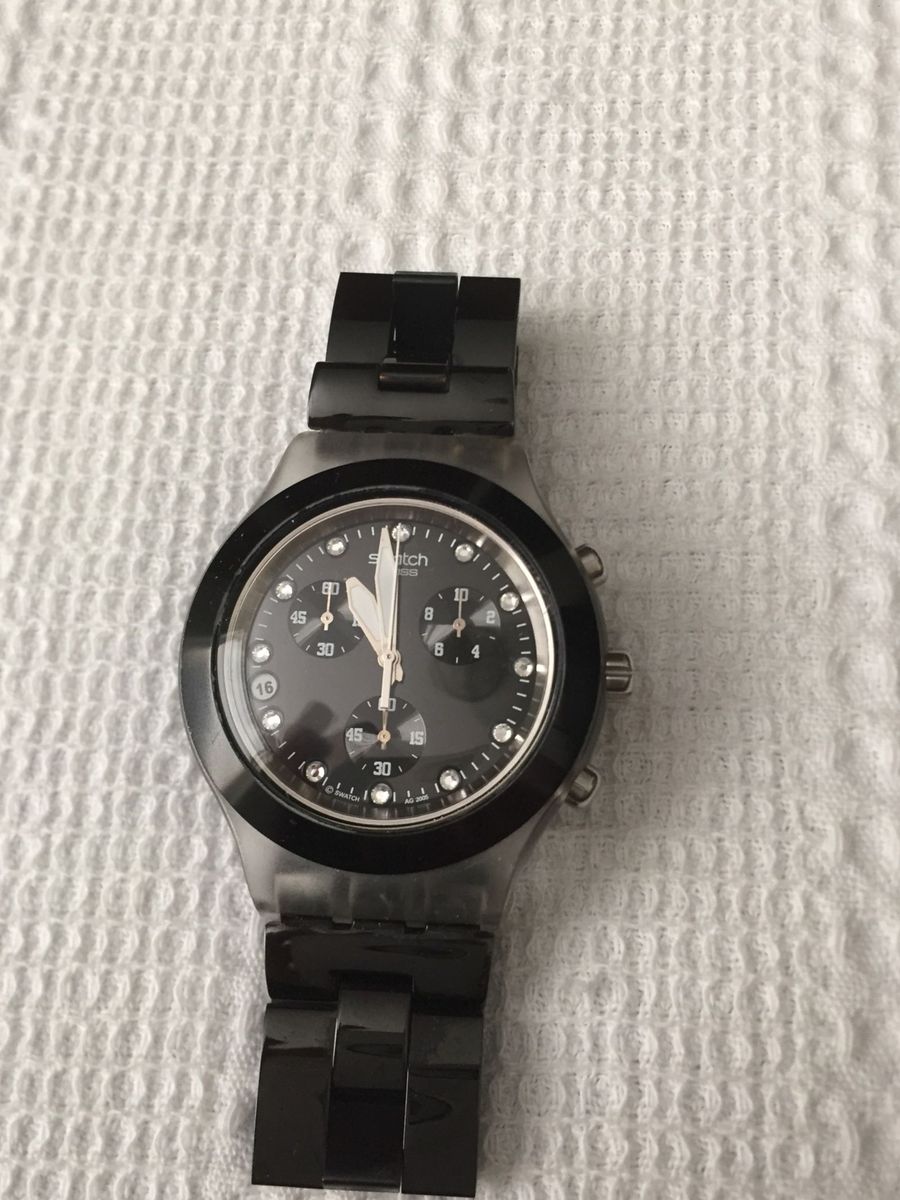 Relógio Swatch Preto | Relógio Feminino Swatch Usado 20110405 | enjoei