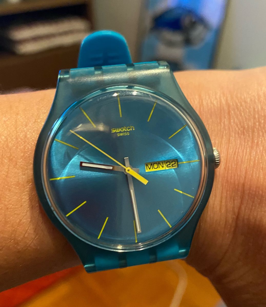 Relógio Swatch Swiss Azul | Relógio Feminino Swatch Usado 76005335 | enjoei