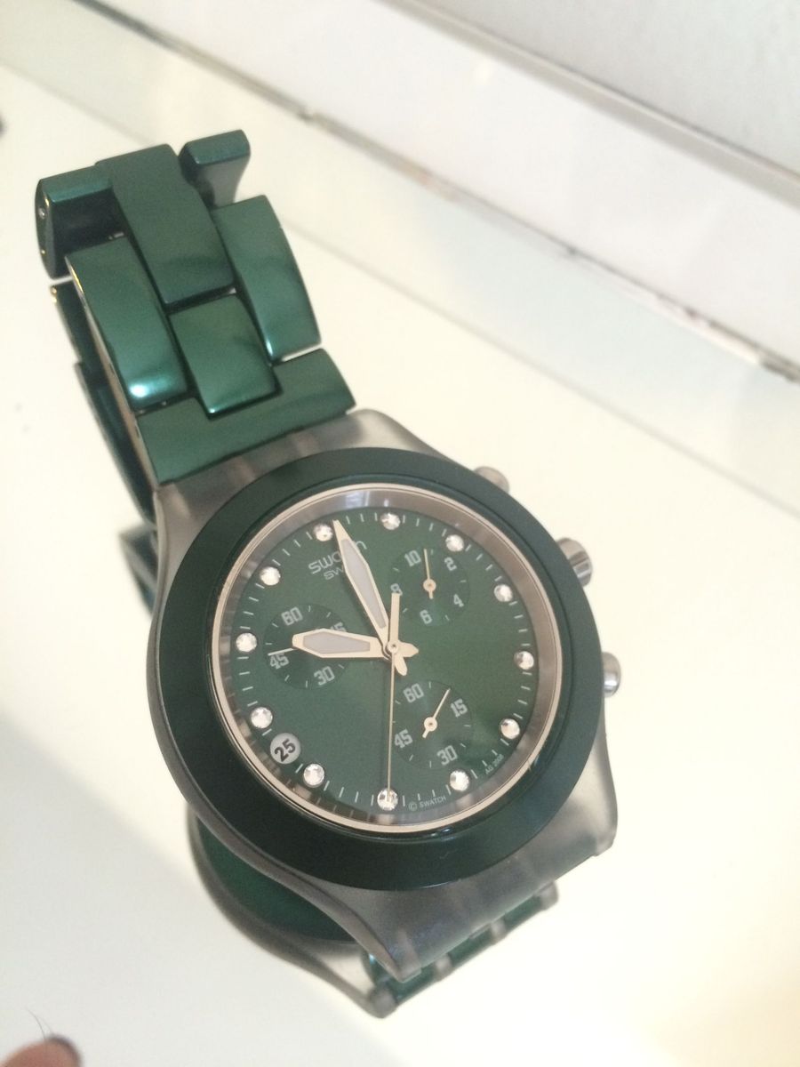 Relogio Swatch Verde Modelo Full Blooded | Relógio Feminino Swatch ...