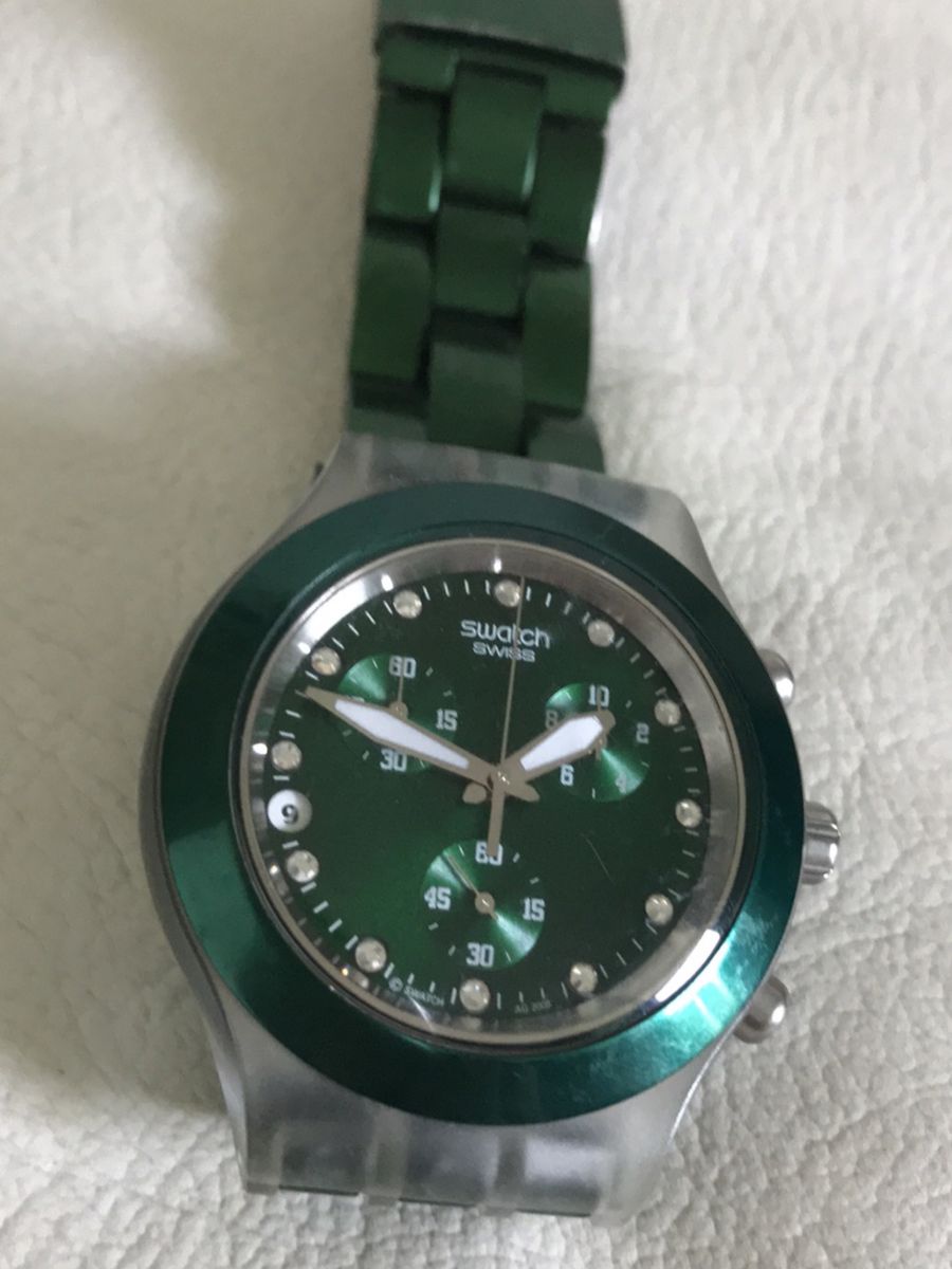 Relógio Swatch Verde Original | Relógio Feminino Swatch Irony Diaphane ...